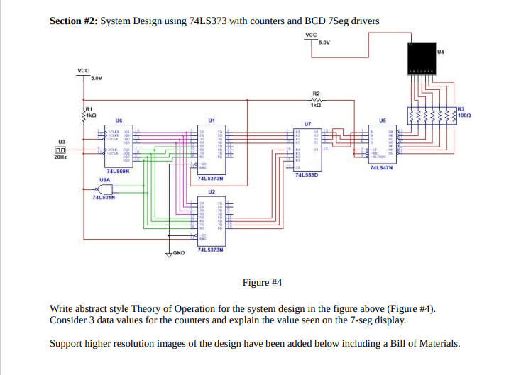 Section #2: System Design using 74LS373 with counters | Chegg.com