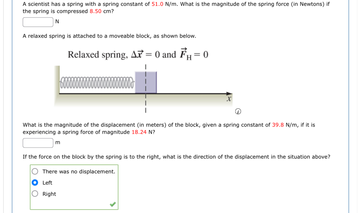 Solved A scientist has a spring with a spring constant of | Chegg.com