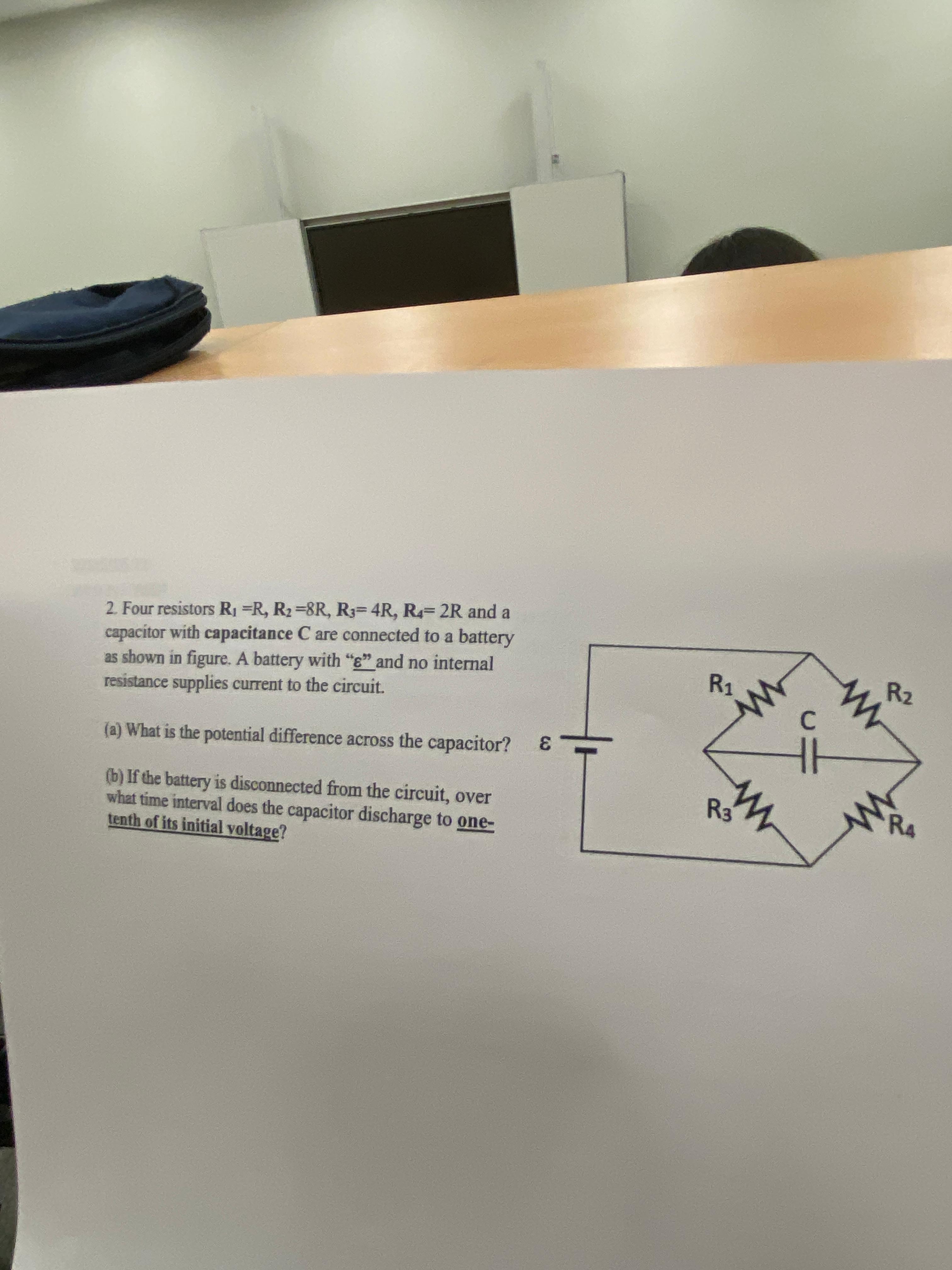 Solved Four resistors R1=R,R2=8R,R3=4R,R4=2R ﻿and a | Chegg.com