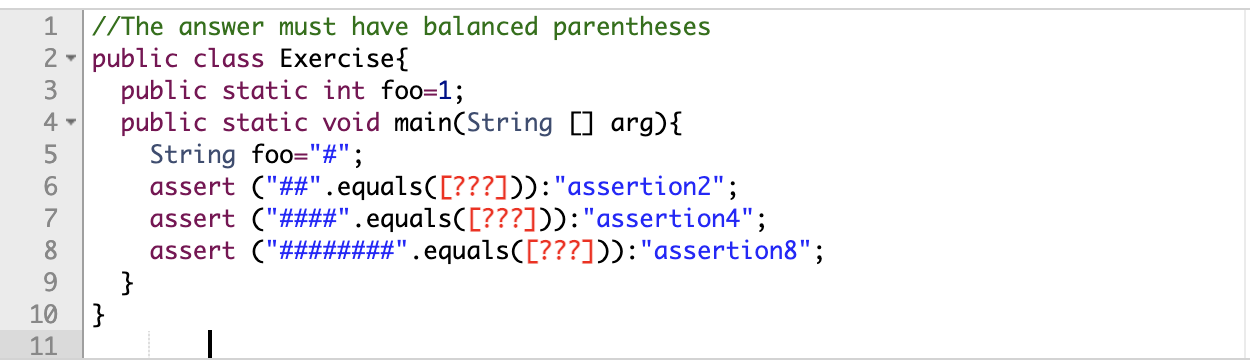 Solved 1 //The answer must have balanced parentheses, and | Chegg.com