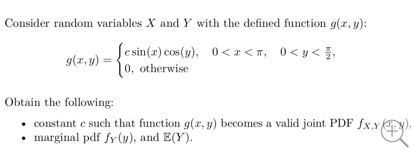 Solved Consider random variables X and Y with the defined | Chegg.com