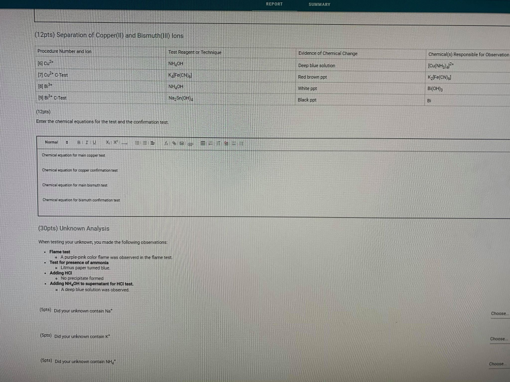 REPORT SUMMARY Data And Report Submission Qualitative | Chegg.com