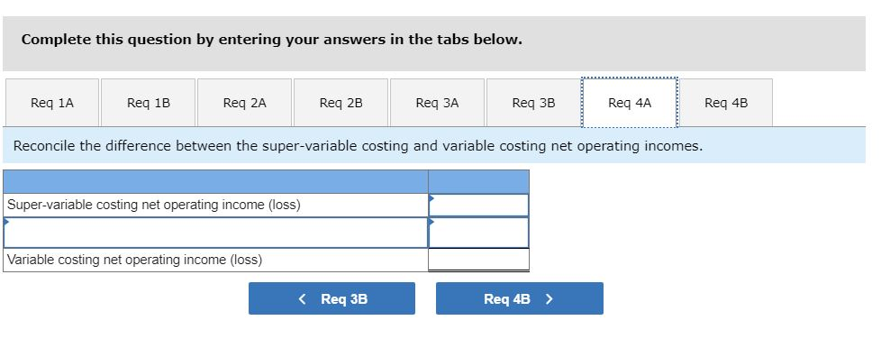 Solved Problem 6A-5 Super-Variable Costing, Variable | Chegg.com