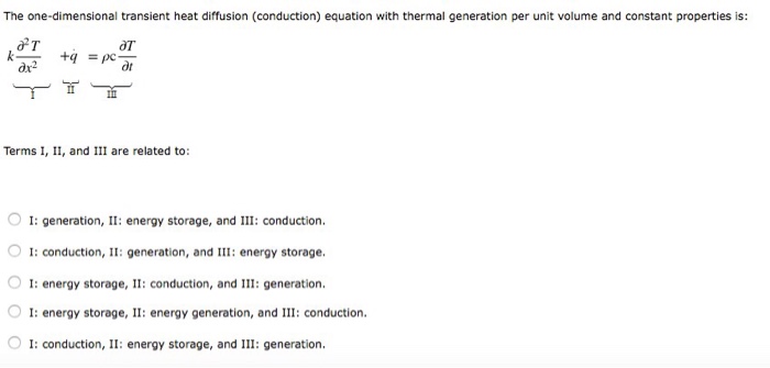 Solved The One Dimensional Transient Heat Diffusion