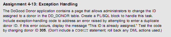 Solved Assignment 4-13: Exception Handling The DoGood Donor | Chegg.com