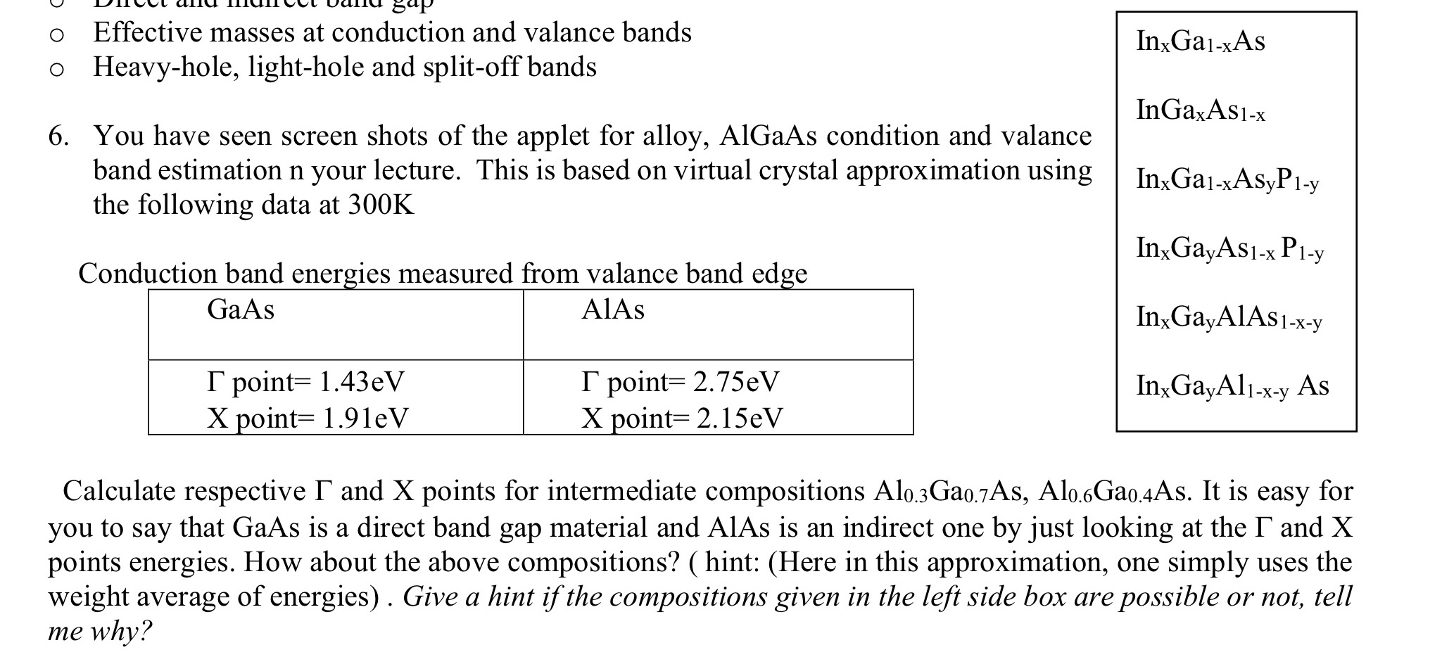 Solved - Effective masses at conduction and valance bands - | Chegg.com