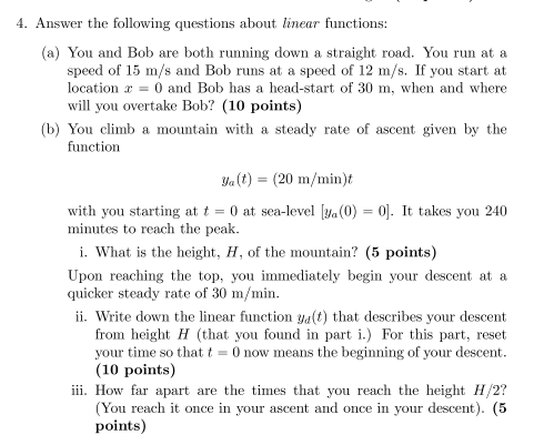Solved 4. Answer the following questions about linear | Chegg.com