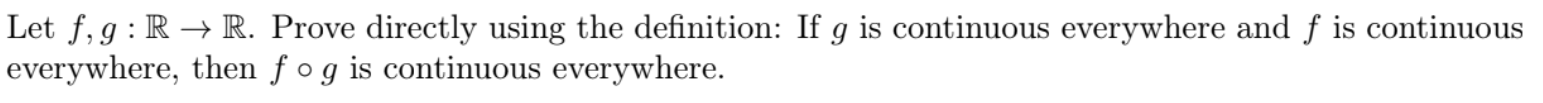 Solved Let f,g:R→R. ﻿Prove directly using the definition: If | Chegg.com