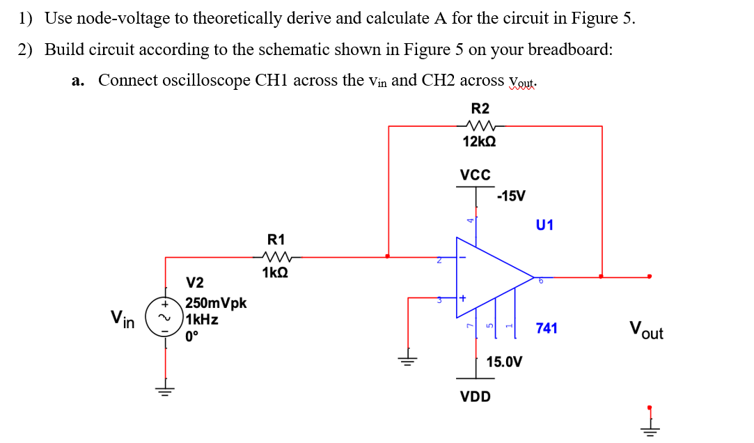 Solved 1) Use node-voltage to theoretically derive and | Chegg.com