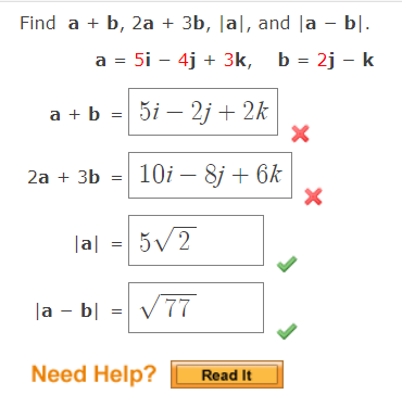 Solved Find a+b,2a+3b,|a|, ﻿and | Chegg.com