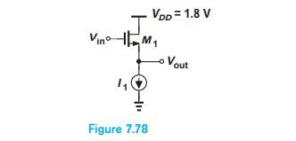 Solved 7.52. The source follower depicted in Fig. 7.78 | Chegg.com