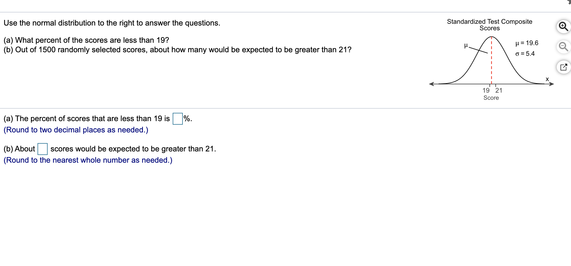 Solved Use the normal distribution to the right to answer | Chegg.com