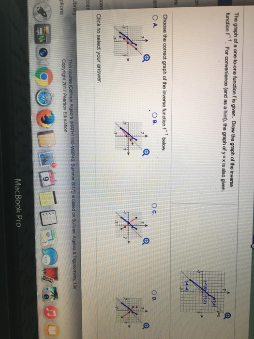 Solved The graph of a one-to-one function f is given. Draw | Chegg.com