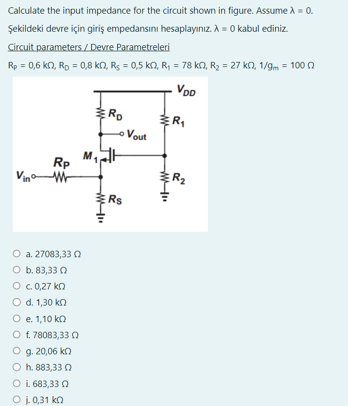 Solved Calculate the input impedance for the circuit shown | Chegg.com