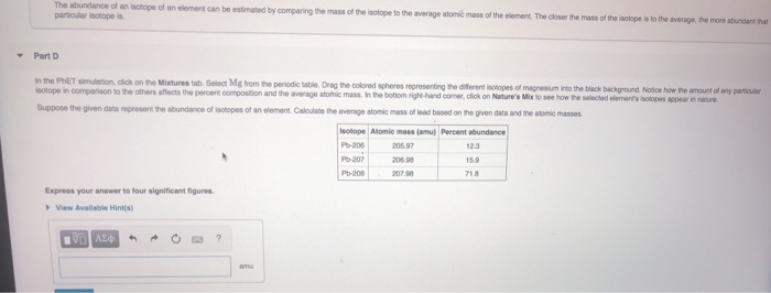 Solved in the PhET stimulation, click on the mixtures tab. | Chegg.com