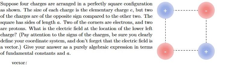 Solved Suppose four charges are arranged in a perfectly | Chegg.com