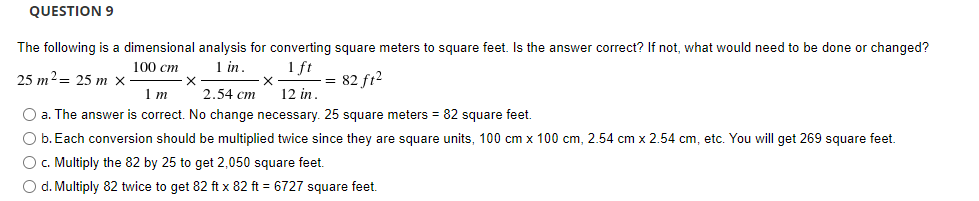 Solved QUESTION 6 The dimensional analysis below is | Chegg.com