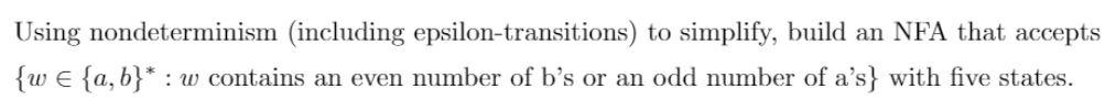 Solved Using nondeterminism (including epsilon-transitions) | Chegg.com