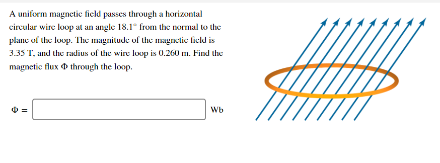 Solved A uniform magnetic field passes through a horizontal | Chegg.com