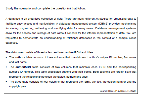 Solved 1.Create a Java application that executes an SQL | Chegg.com