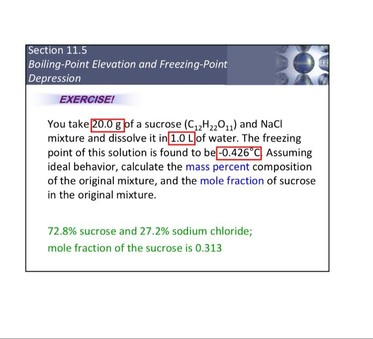 Solved Section 11.5 Boiling-Point Elevation and | Chegg.com
