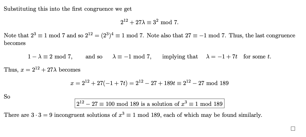 Solved (4) Find the number of incongruent solutions of the | Chegg.com