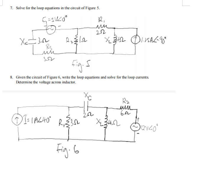 Solved 7. Solve for the loop equations in the circuit of | Chegg.com