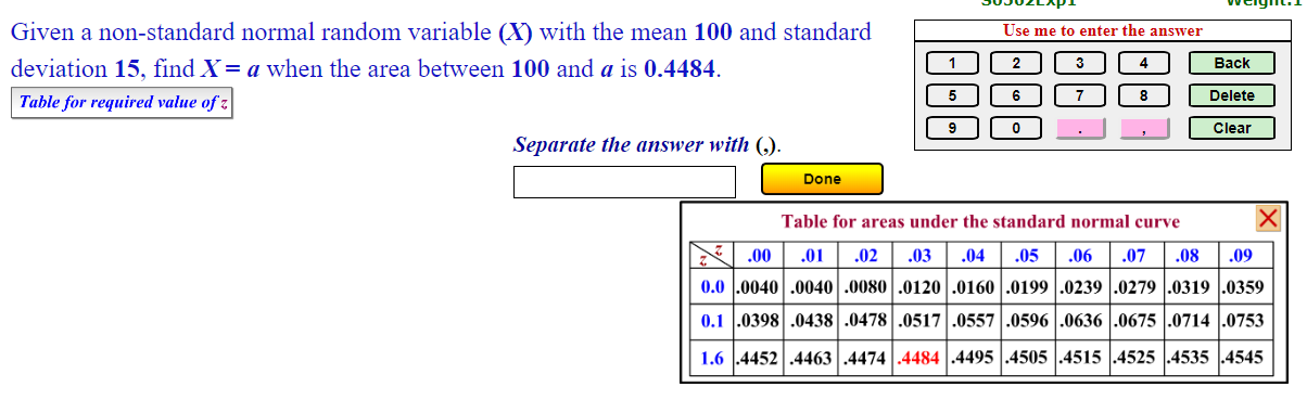 Solved Given a non-standard normal random variable (X) with | Chegg.com