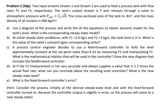 Solved Problem 2 (50p). Two input streams Stream 1 and | Chegg.com