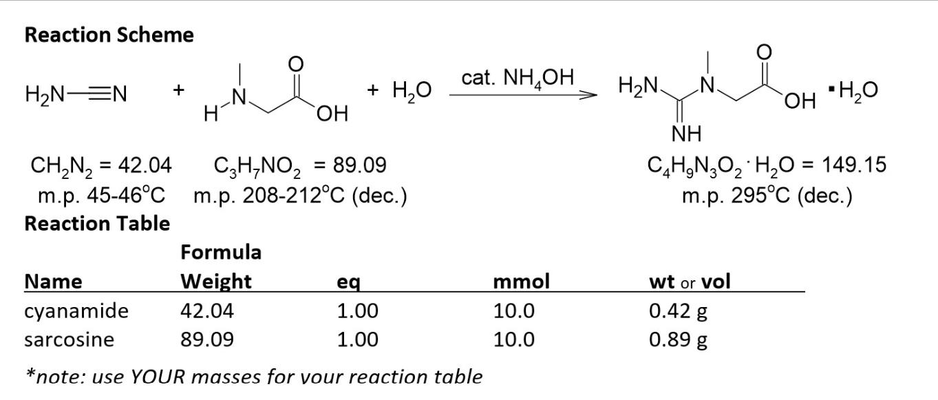 Solved Reaction Scheme cat. NH4OH CH2 N2=42.04C3H7NO2=89.09 | Chegg.com