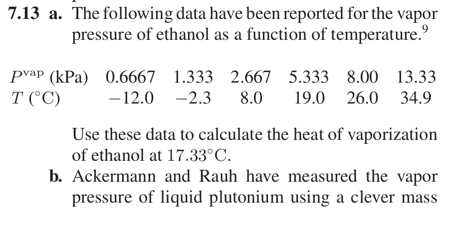 7.13 a. The following data have been reported for the | Chegg.com
