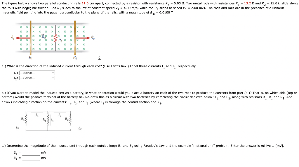 Solved Use Kirchhoff's Rules, the induced emfs from part | Chegg.com