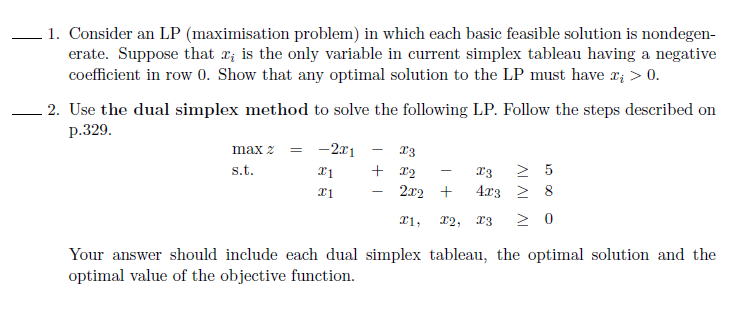 Solved 1 Consider An Lp Maximisation Problem In Which 9600