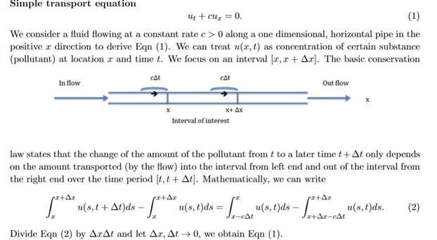 Solved For the flow in the pipe example, derive the partial | Chegg.com