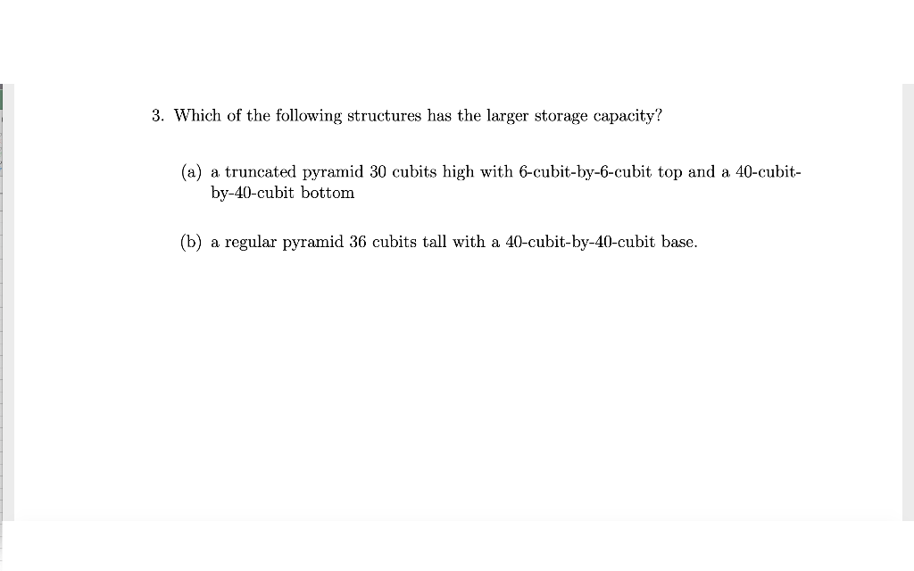 Solved 3. Which of the following structures has the larger | Chegg.com