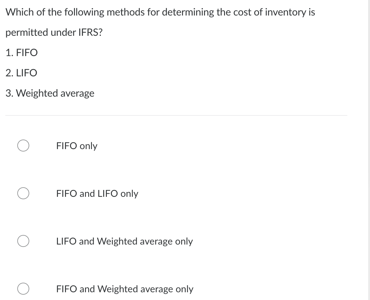 Solved Which of the following methods for determining the | Chegg.com