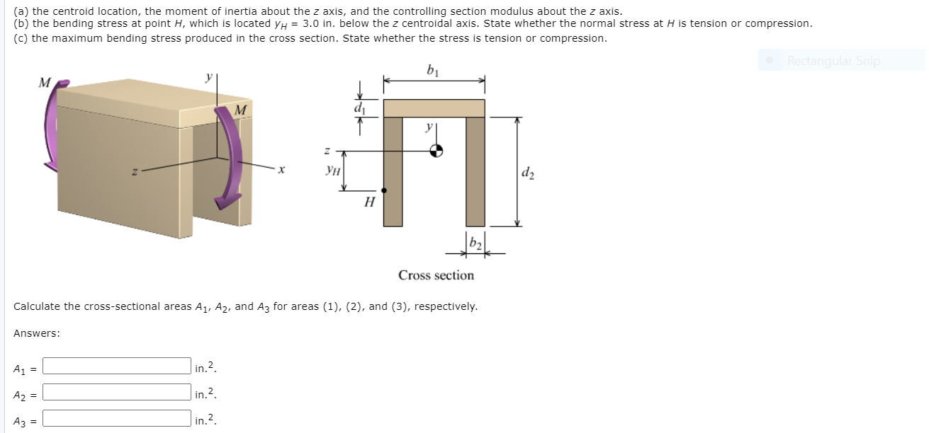 (a) the centroid location, the moment of inertia | Chegg.com
