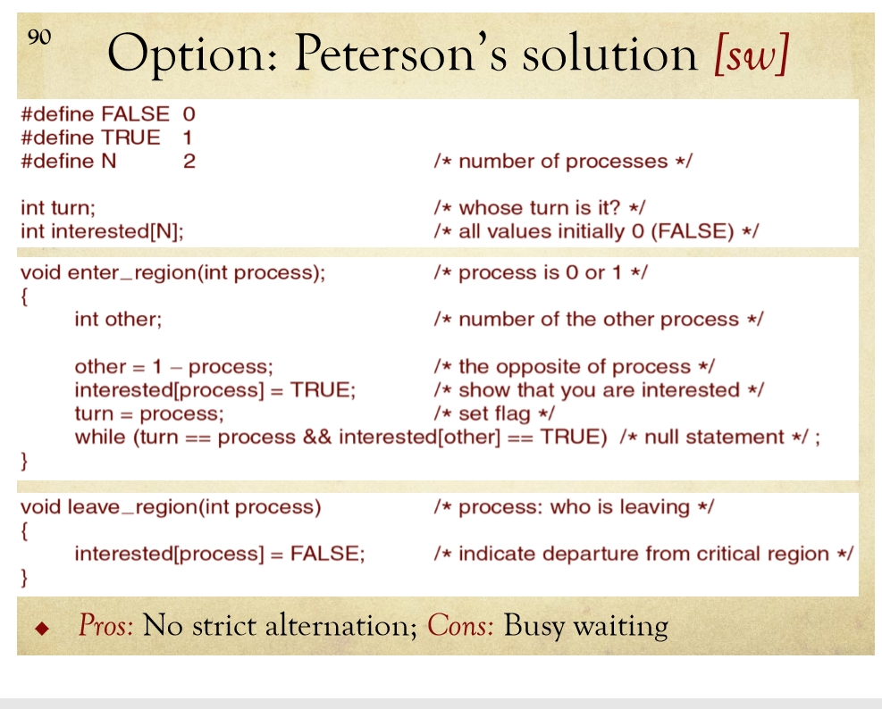 ./peterson Part 1: Peterson's Solution (15 points) 1. | Chegg.com