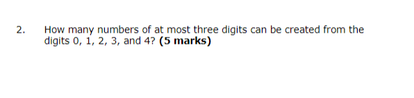 How many numbers of at most three digits can be | Chegg.com