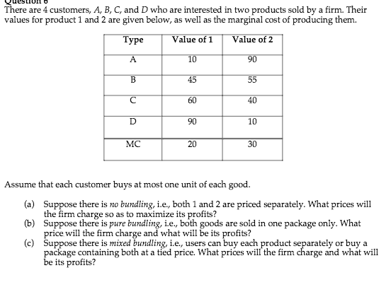 Solved There are 4 customers, A, B, C, and D who are | Chegg.com