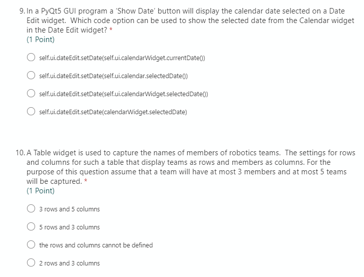 Solved 9 In A Pyqt5 Gui Program A Show Date Button Will 4546