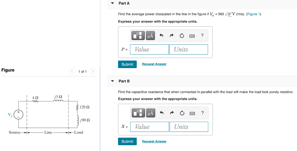 Solved Part A Find the average power dissipated in the line | Chegg.com