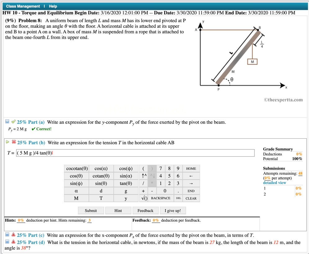 Solved Class Management | Help HW 10 - Torque and | Chegg.com