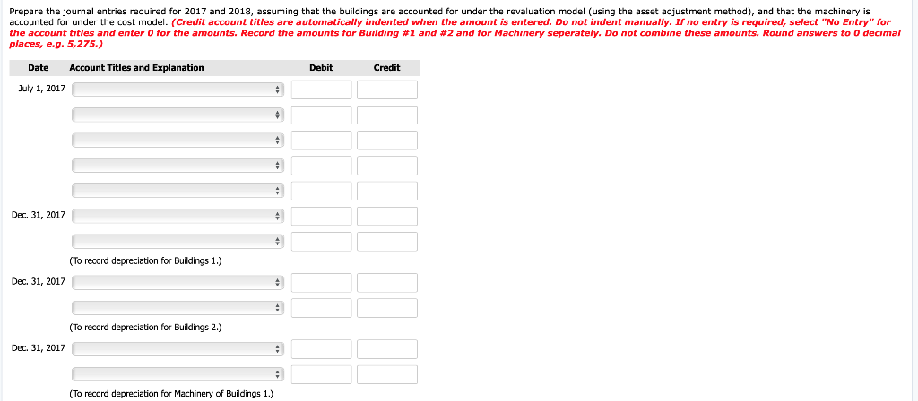 Solved Prepare the journal entries required for 2017 and | Chegg.com