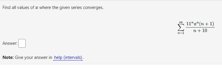 Solved Find all values of x where the given series | Chegg.com