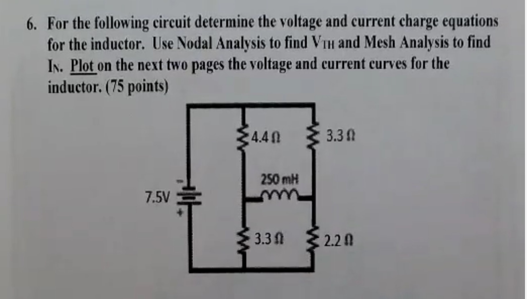 6.) ﻿Use Nodal Analysis to Find Vth, ﻿and Mesh | Chegg.com