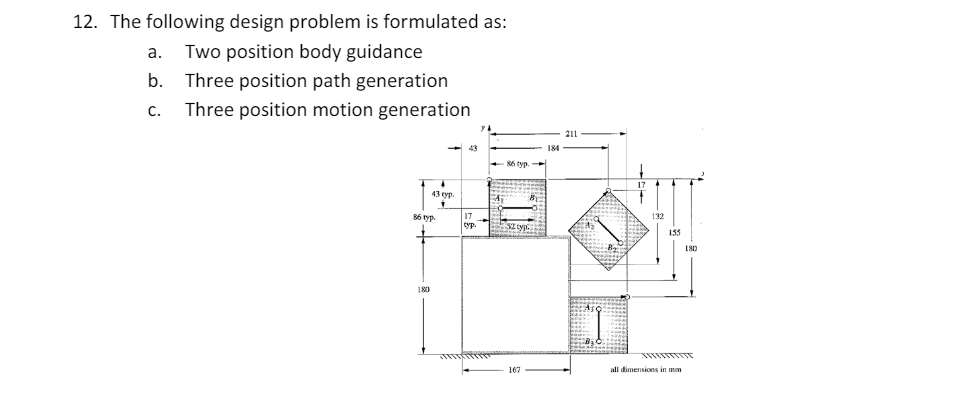 Solved a. 12. The following design problem is formulated as: | Chegg.com