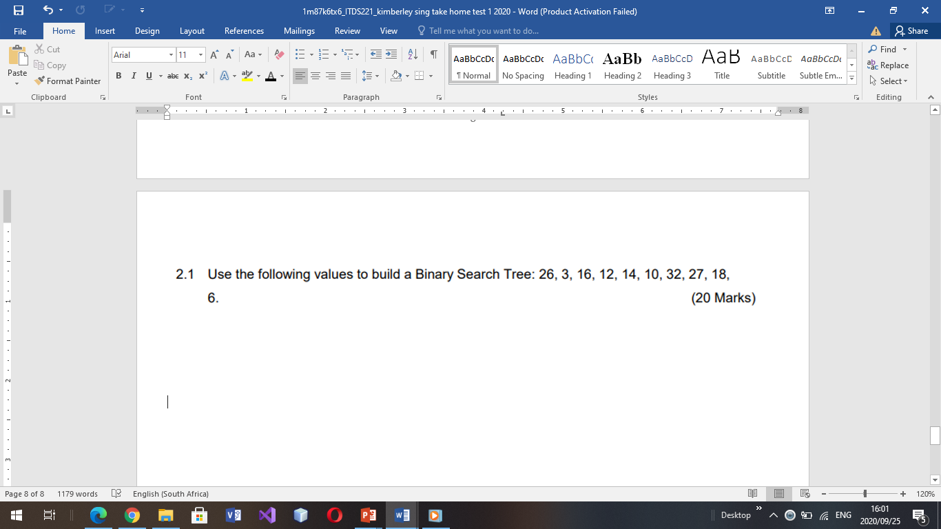 Solved G X File Home Insert Design Layout References | Chegg.com