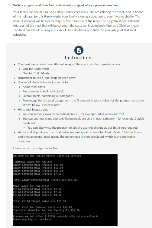 Solved Write a program and flowchart, and include a snippet | Chegg.com