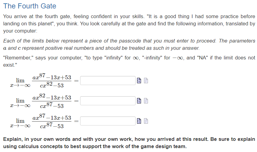 Solved The Third Gate You arrive at the third gate and look | Chegg.com